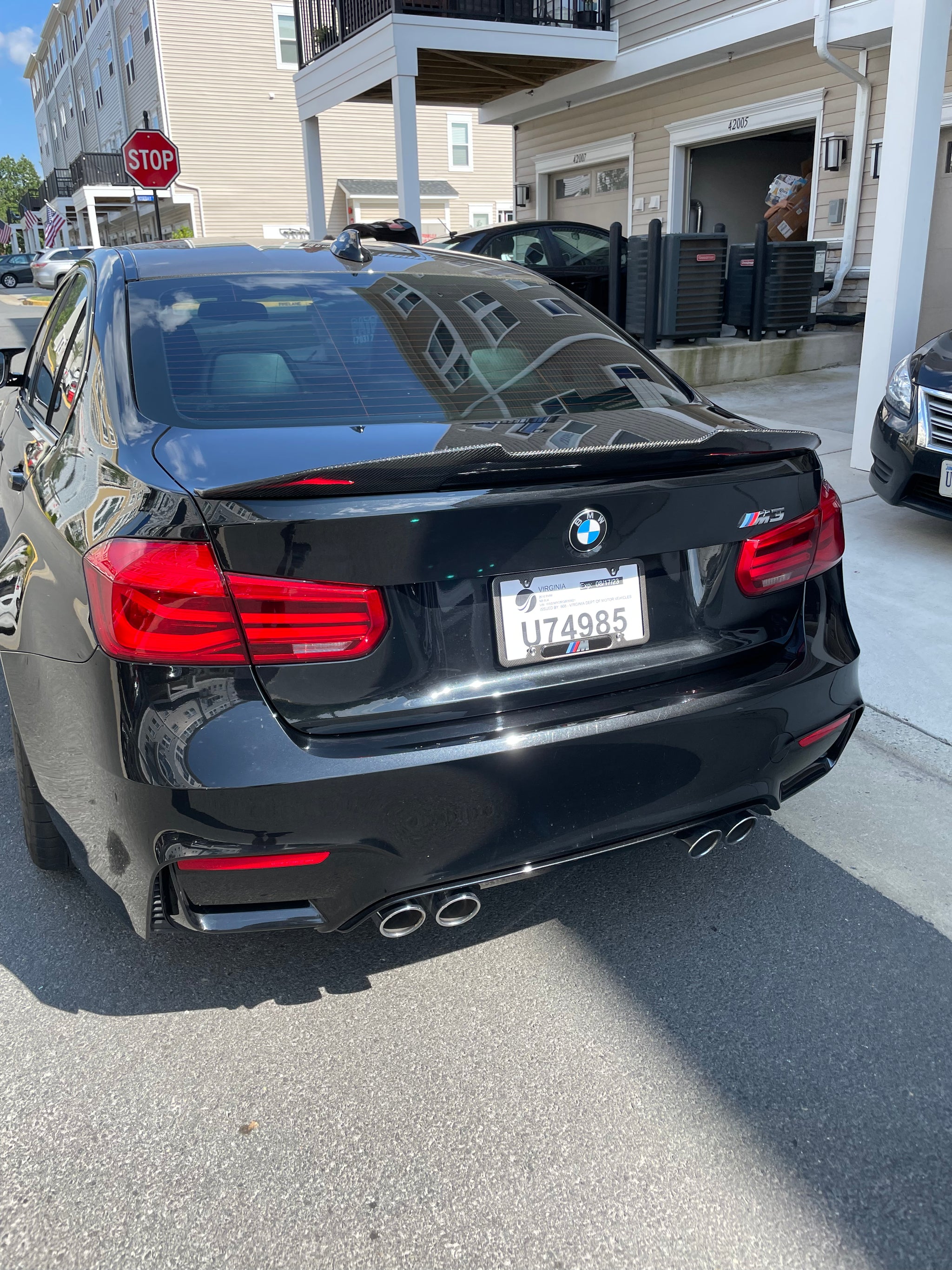 TCM Carbon High Kick Trunk Spoiler Gloss Carbon Fiber BMW F80 M3 F30 ...