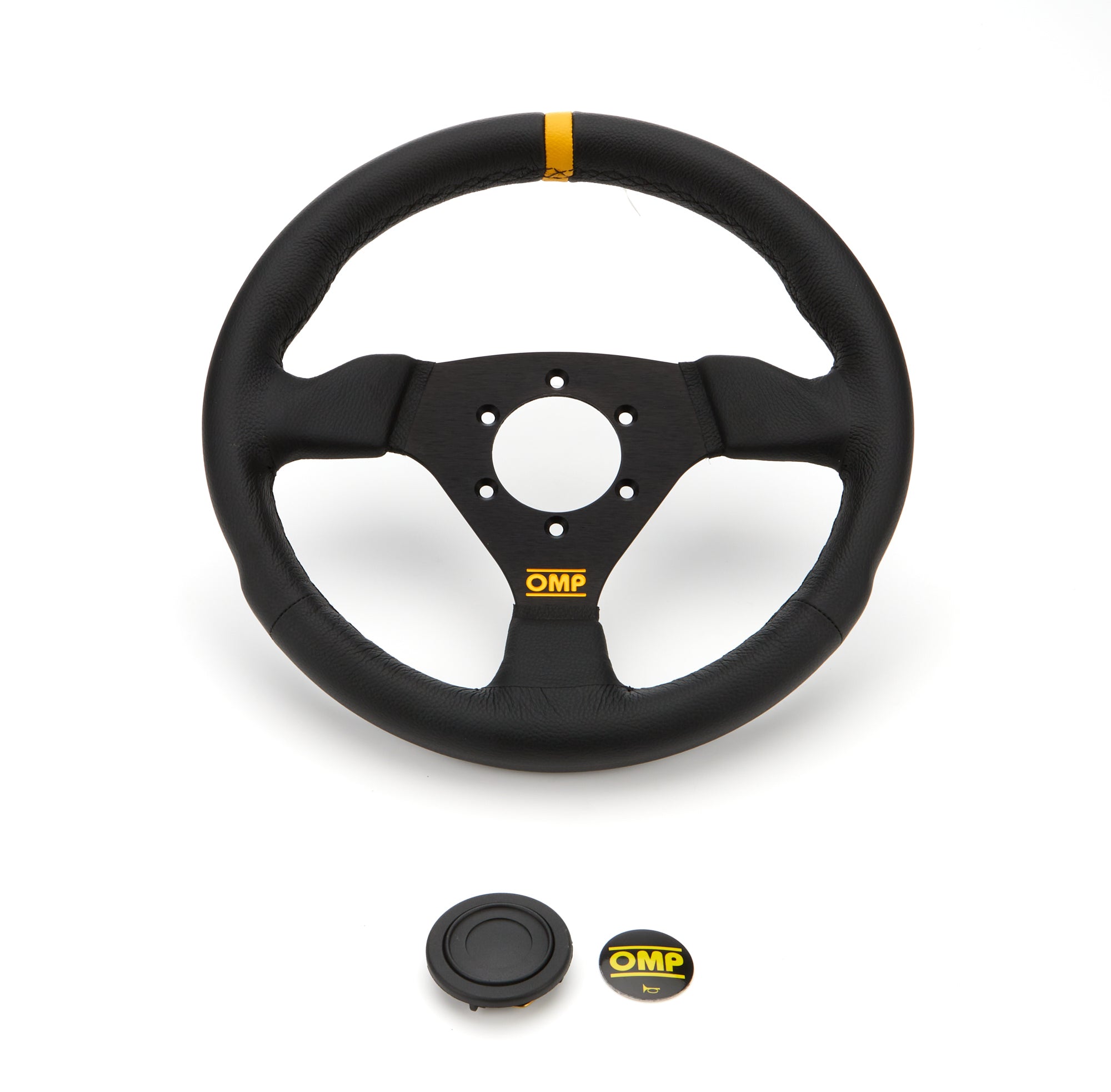 OMP Racing Trecento 300mm Steering Wheel Black Leather – TruCrane ...